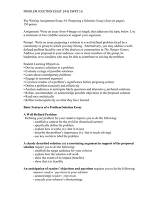 Proposing a solution essay #4 | PDF | Homework and Study | Education