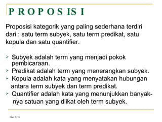 Proposisi | PPT