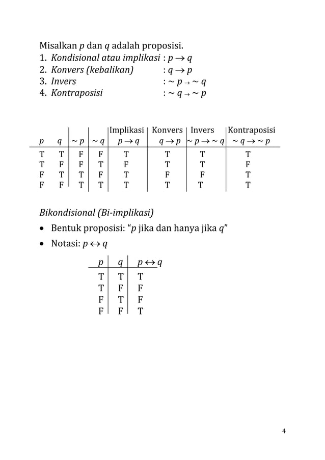 Proposisi Logika Informatika | PDF