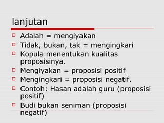 Dasar Logika tentang Proposisi2 | PPT