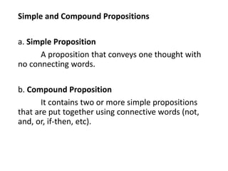 Proposition (Logic) | PPTX