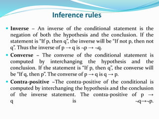 Propositional logic class 2 of AI/ Ml for Diploma students | PPT