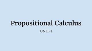 Propositional Calculus-Discrete Mathematics | PPT