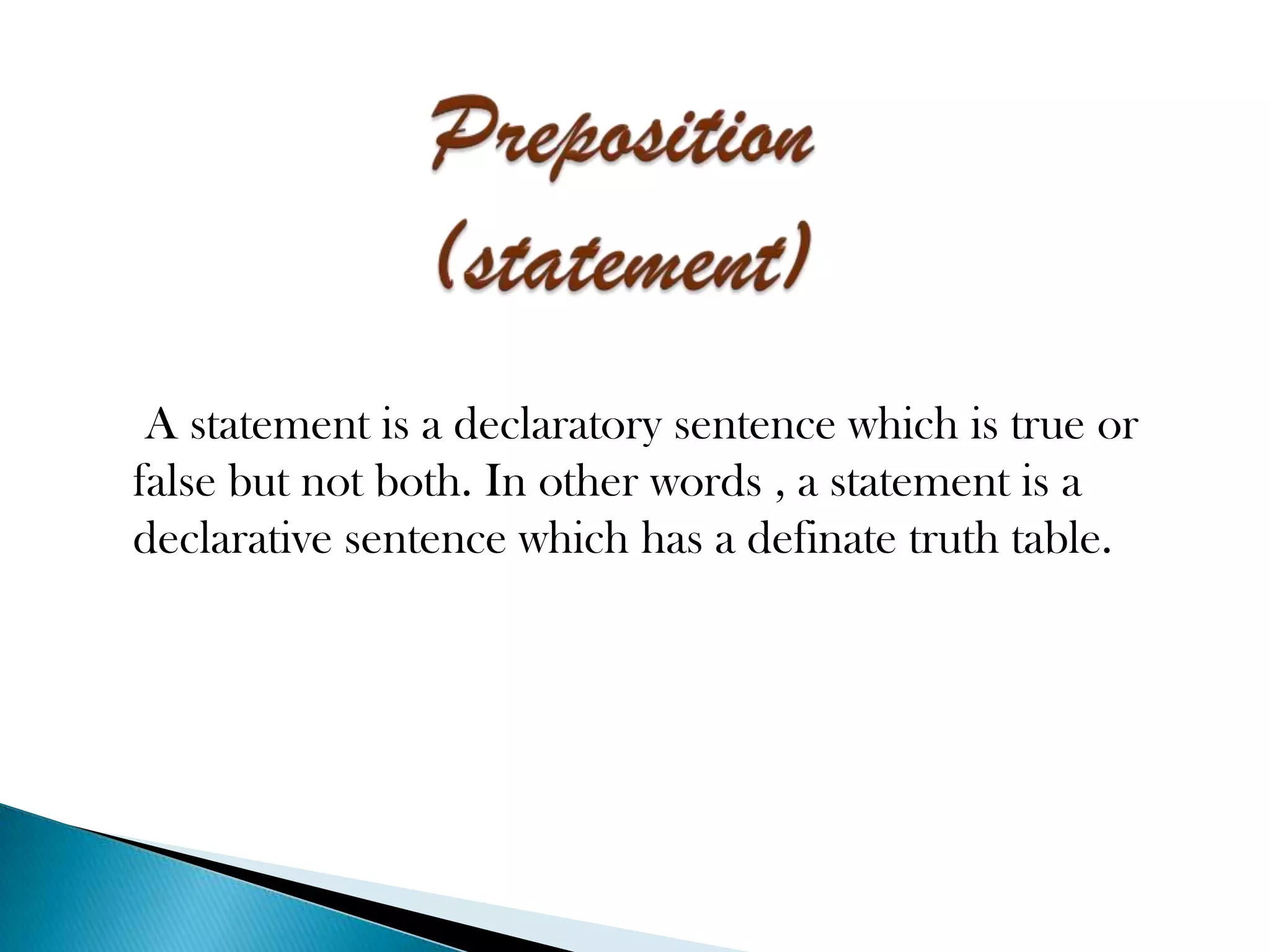 Propositional logic | PPTX