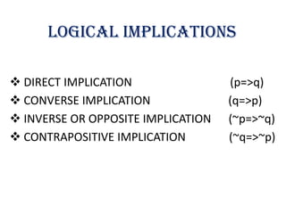 Propositional logic | PPTX