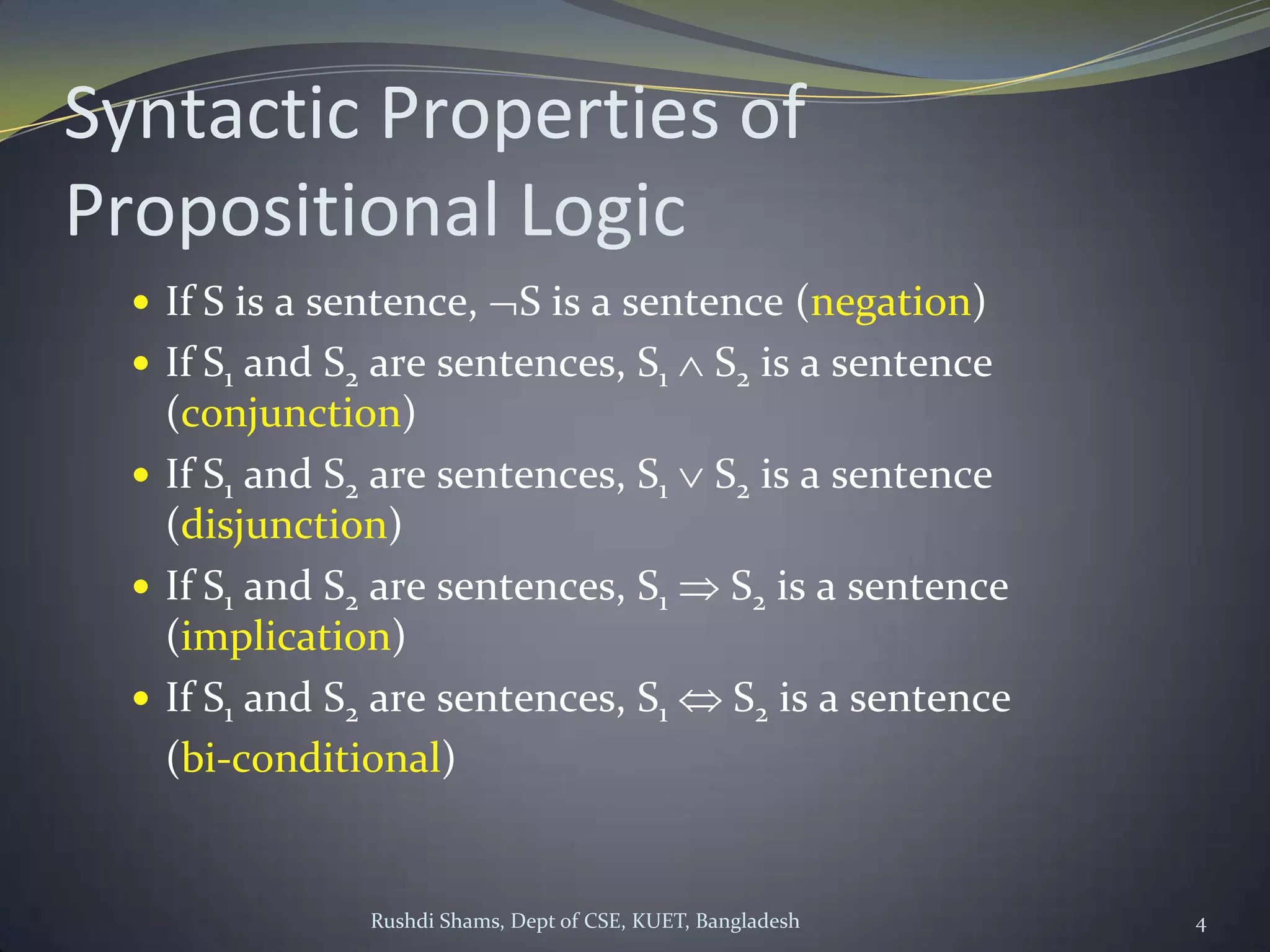 Propositional logic | PPTX