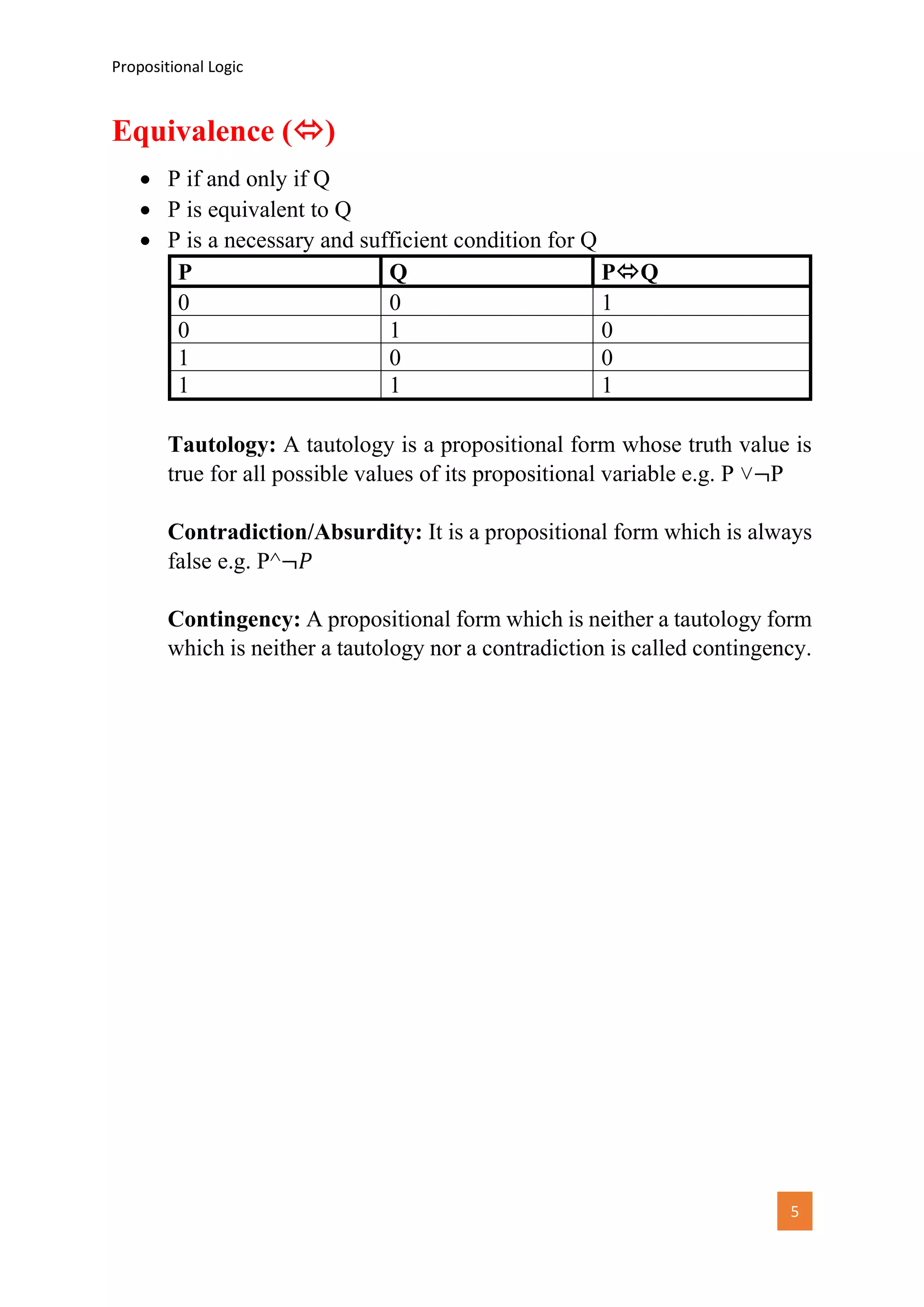 Propositional logic | PDF