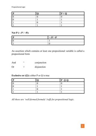Propositional logic | PDF