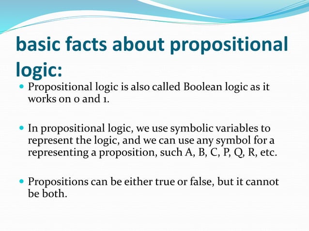 Propositional logic | PPTX