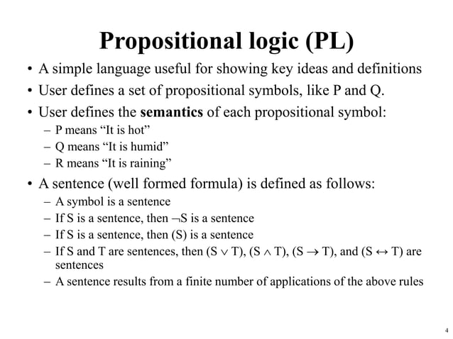 Propositional Logic, Truth Table, Compound Proposition | PPT