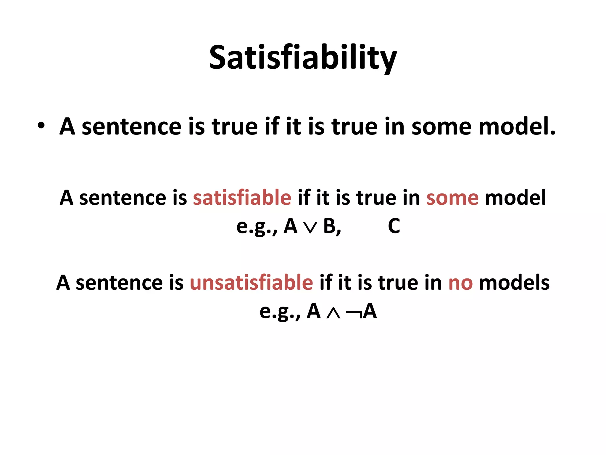 Propositional logic & inference | PPTX