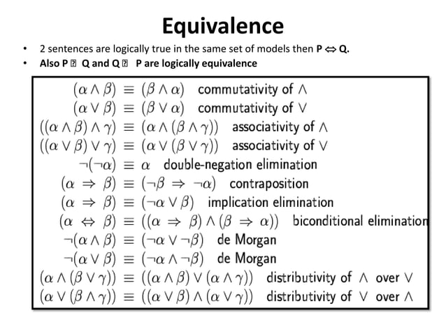 Propositional logic & inference | PPTX