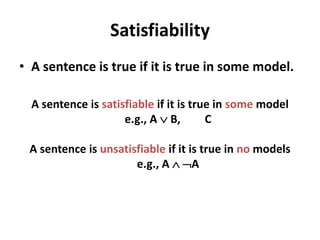 Propositional logic & inference | PPTX