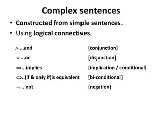 Propositional logic & inference | PPTX