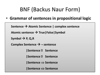 Propositional logic & inference | PPTX