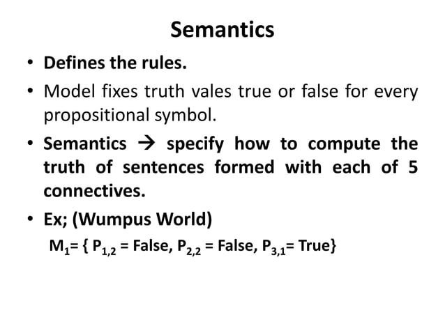 Propositional logic & inference | PPTX