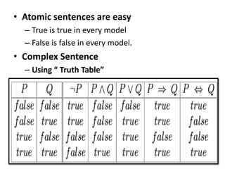 Propositional logic & inference | PPTX