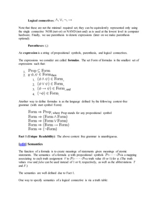 Propositional logic is a good vehicle to introduce basic properties of logic | PDF | Free Download