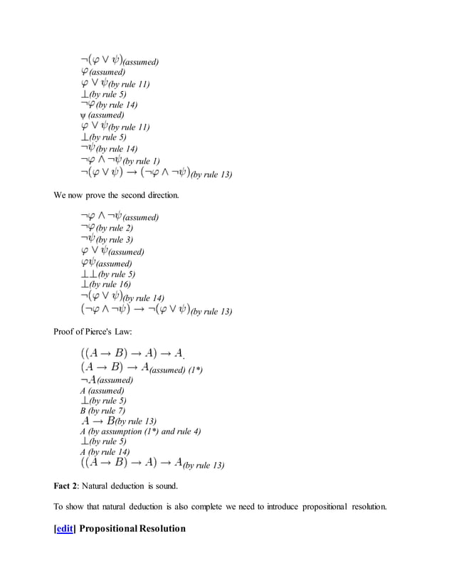 Propositional logic is a good vehicle to introduce basic properties of ...