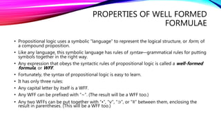 Propositional logic(part 2) | PPT