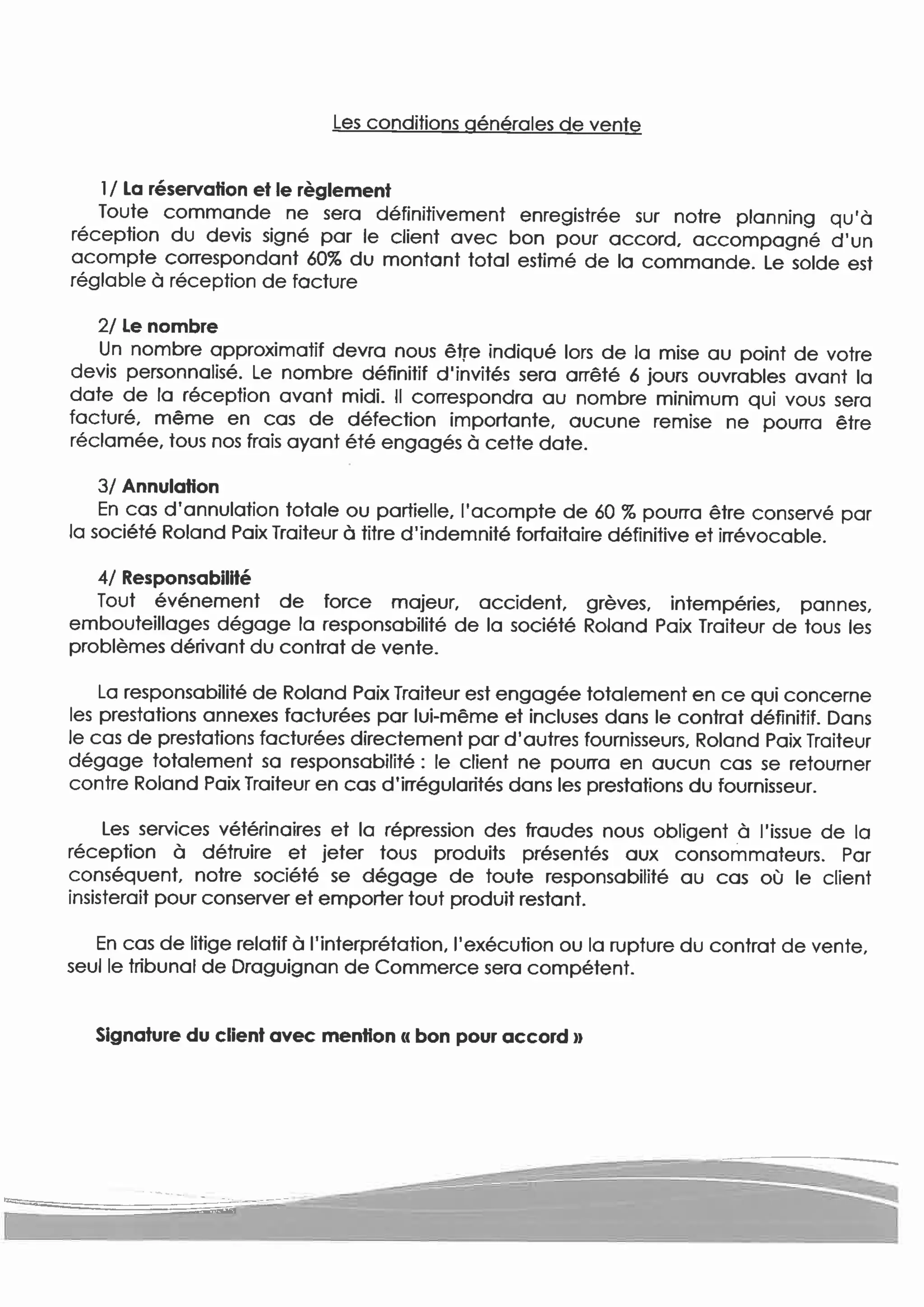 Proposition for dinner and reception | PDF