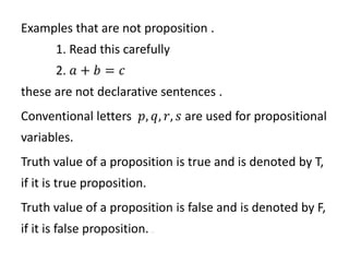 proposition Logic-1.pptx Discrete Mathematics | PPTX