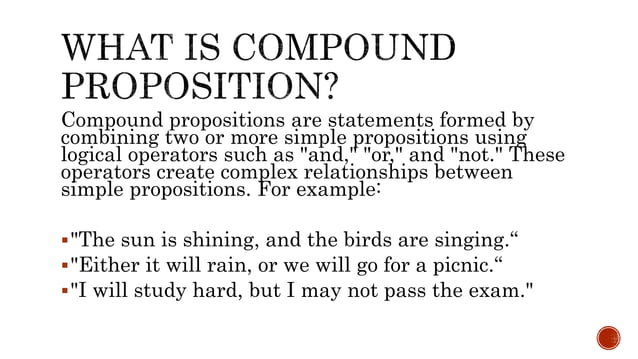 Propositions - Simple and Compound .pptx | Chemistry | Science