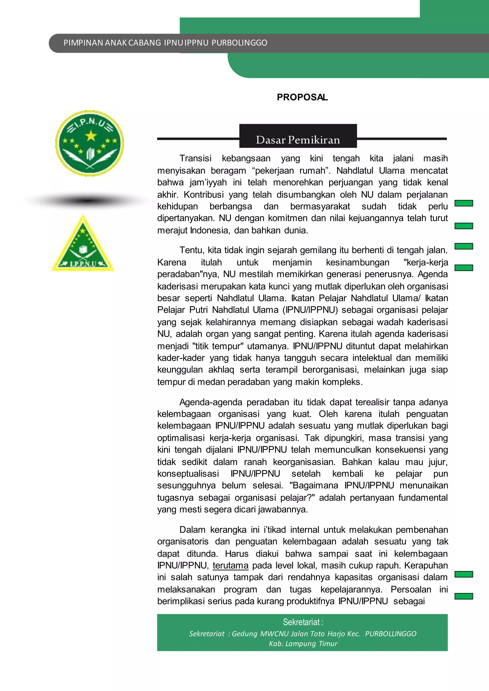 proposal pac ipnu ippnu purbolinggo | DOCX