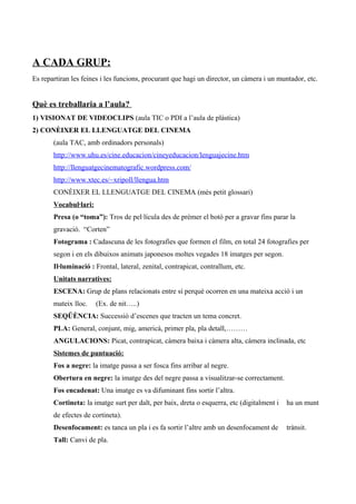 Proposta a l'aula vídeo plastilina | DOC