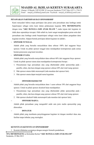 Contoh Proposal tpa mendongeng | DOC