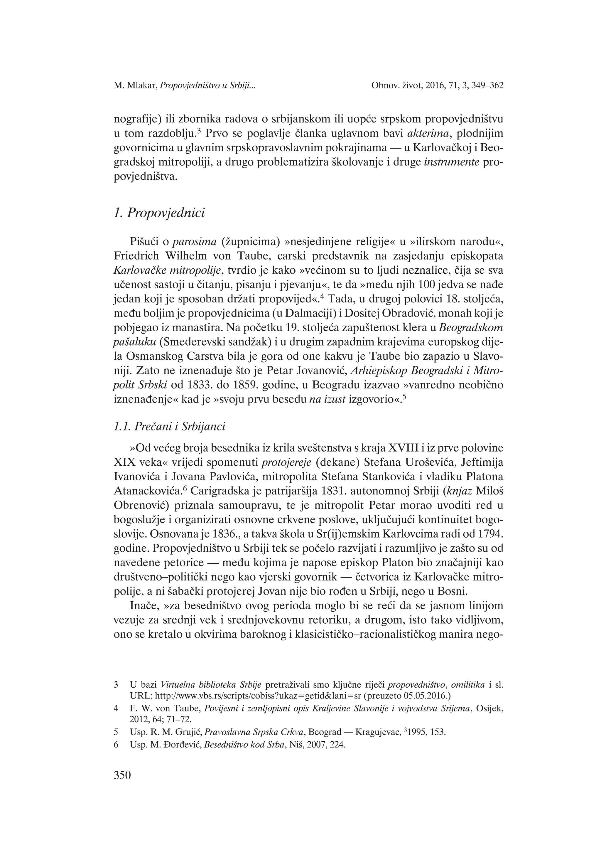 Propovjedništvo u Srbiji u 19. stoljeću/ The Art of Preaching in 19th ...