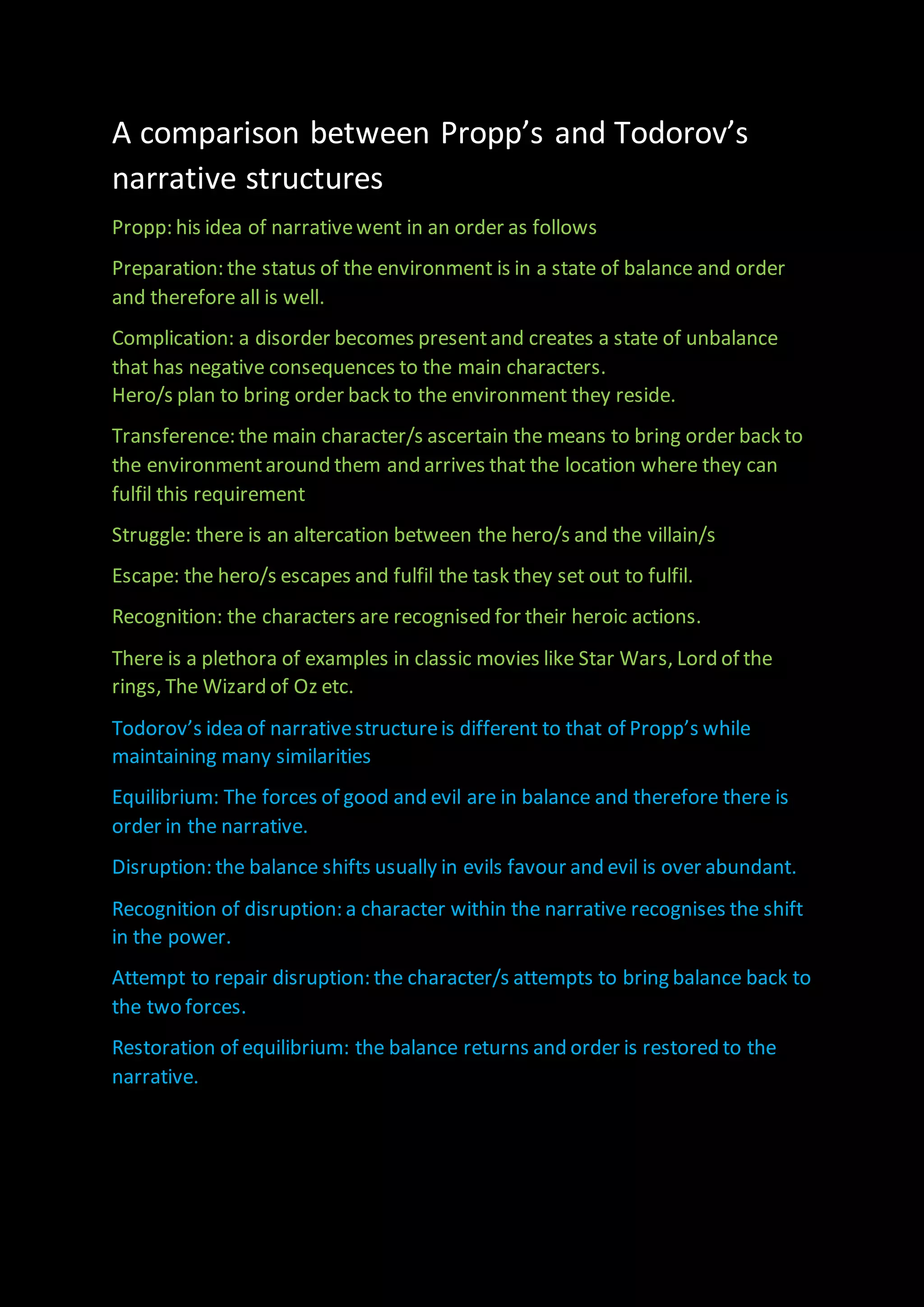 Propp and todorov | PDF