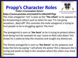 Propp character roles and narrative functions extension task | PPT
