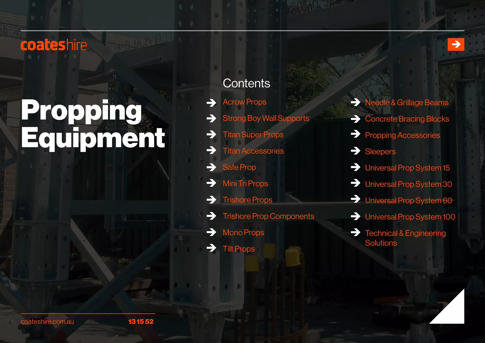 Coates Hire Engineering Solutions - Structural Propping Systems | PDF