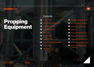 Coates Hire Engineering Solutions - Structural Propping Systems | PDF