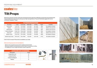 Coates Hire Engineering Solutions - Structural Propping Systems | PDF