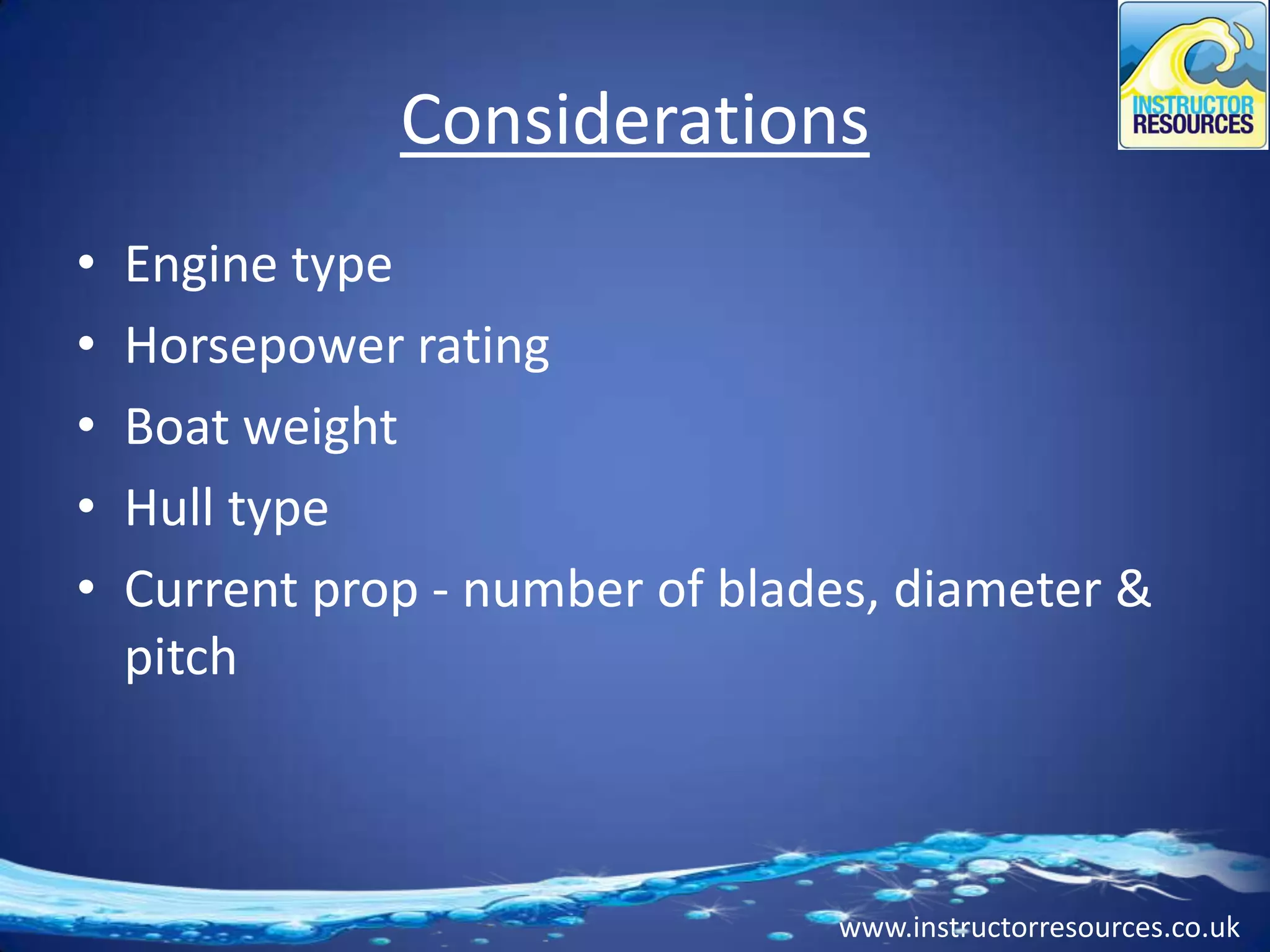 Propeller Diameter & Pitch - Choosing the right prop for your boat | PPTX