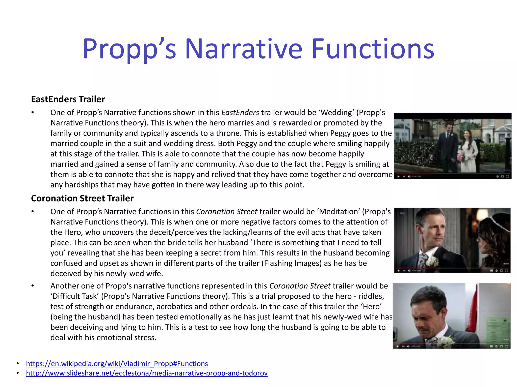 Propps Character Roles and Narrative Functions - Sean Wayne | PPT