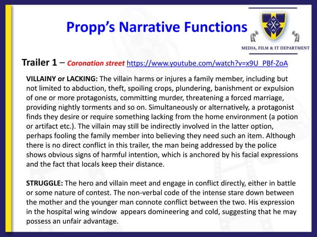 Propp's character roles and narrative functions | PPT