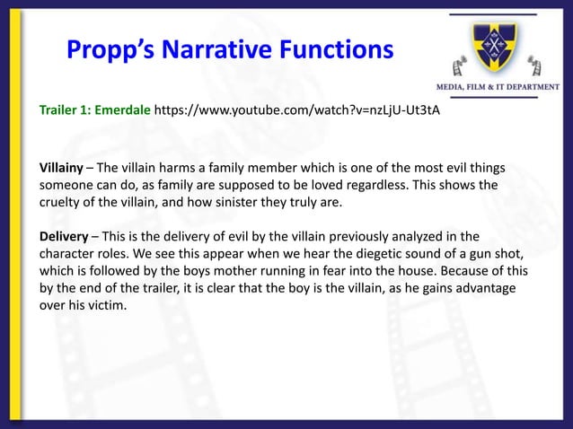 Propp's character roles and narrative functions | PPT