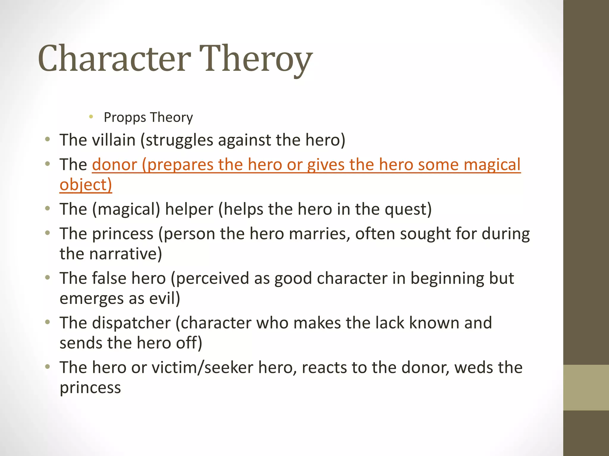 Propps Character Theory | PPTX
