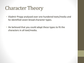 Propps Character Theory | PPTX