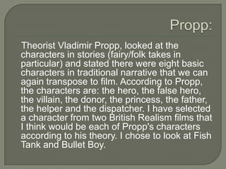 Applying Propp’s Character types | PPTX | Genres