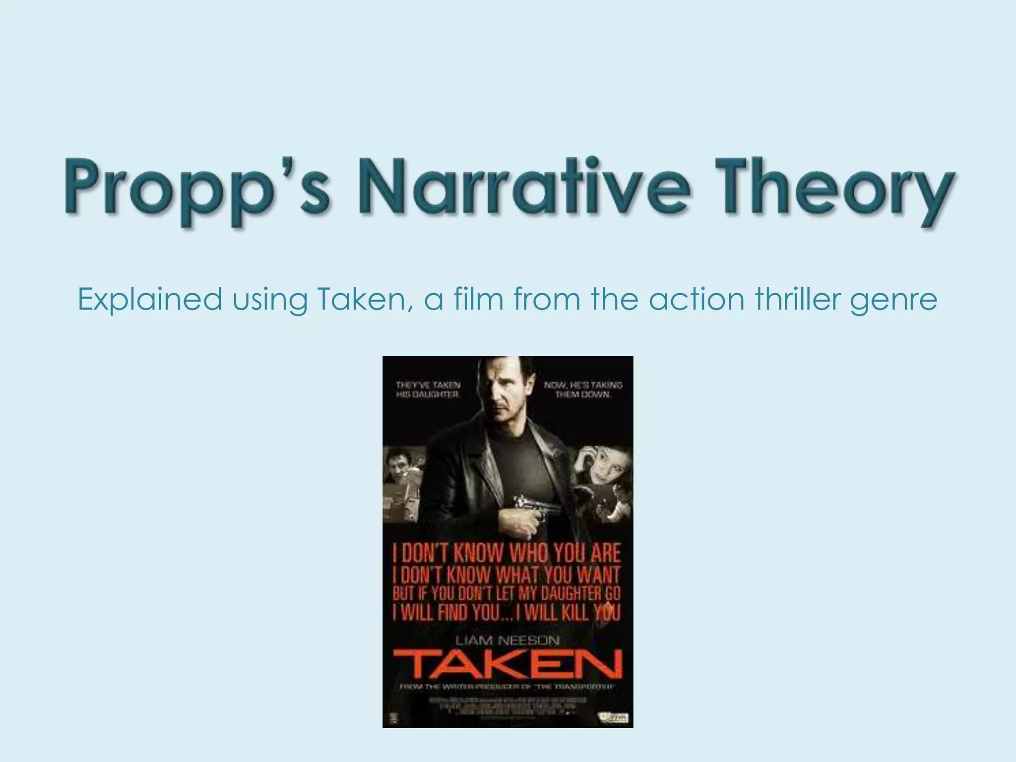 Propp's Narrative Theory | PPTX