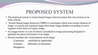 Texture based image retrieval system | PPTX