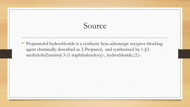 Propranolol | PPTX | Heart and Cardiovascular Diseases | Diseases and ...