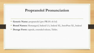 Propranolol | PPTX