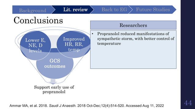 Propranolol and Neuro storming.pptx | Injuries | Diseases and Conditions