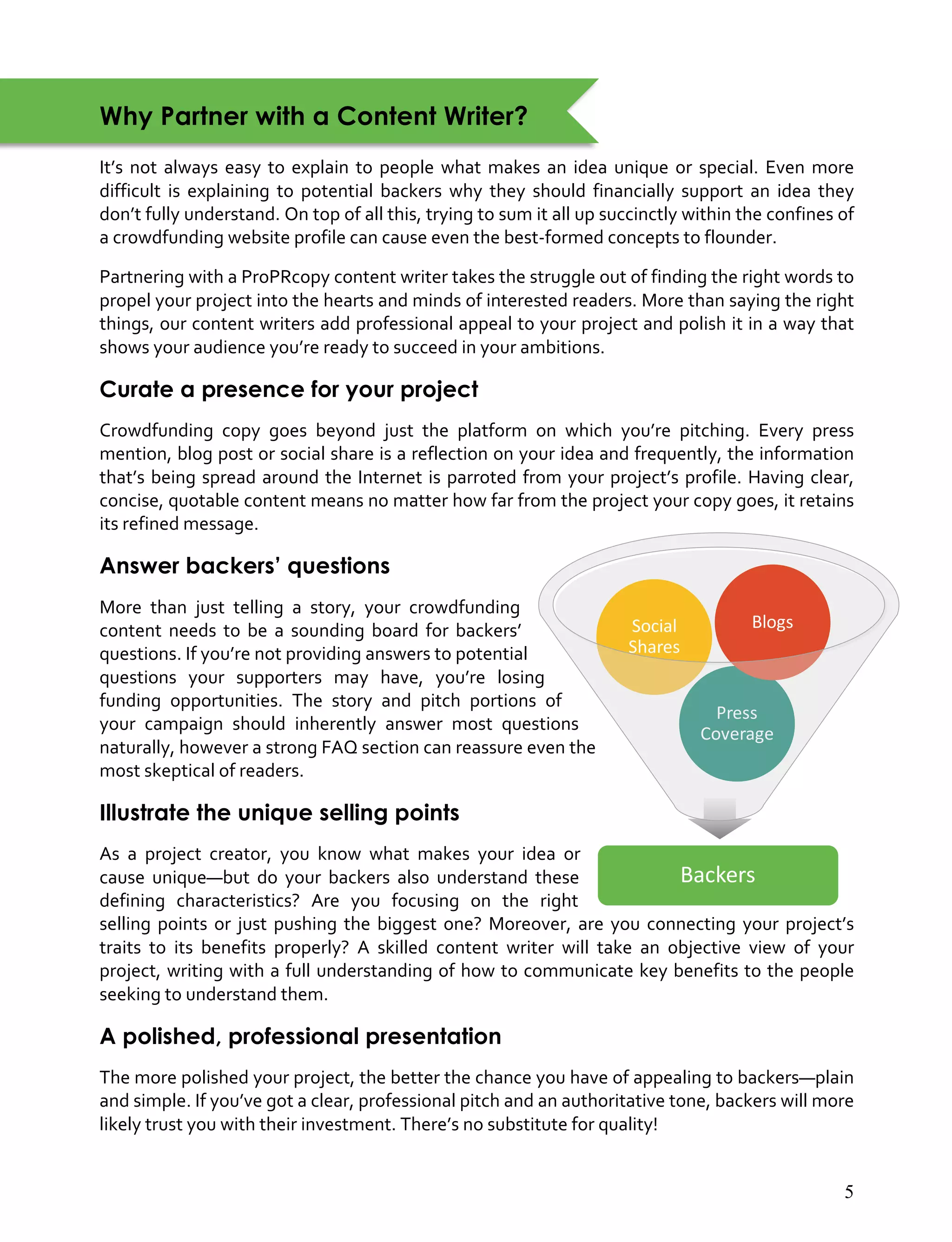 Content Writing for Crowdfunding Campaigns | PDF