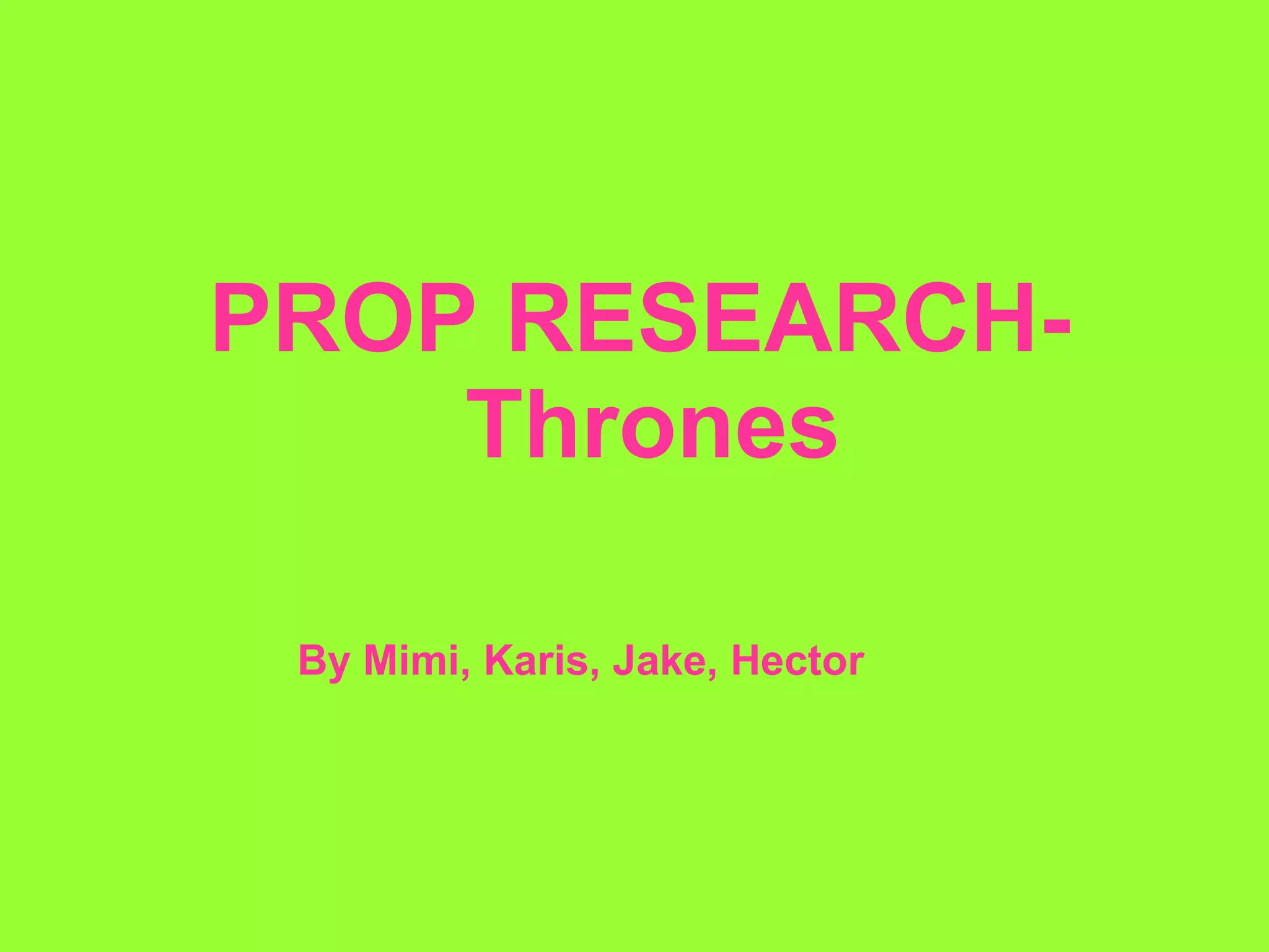 Prop research- throne. | PPT
